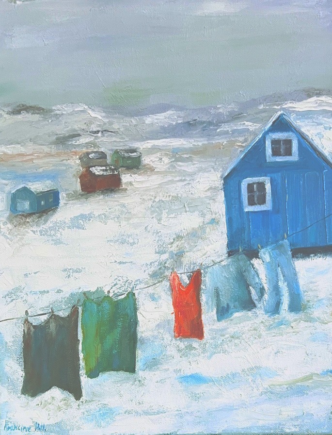 Washing Line Oil Painting 1 – Francine's Fine Art